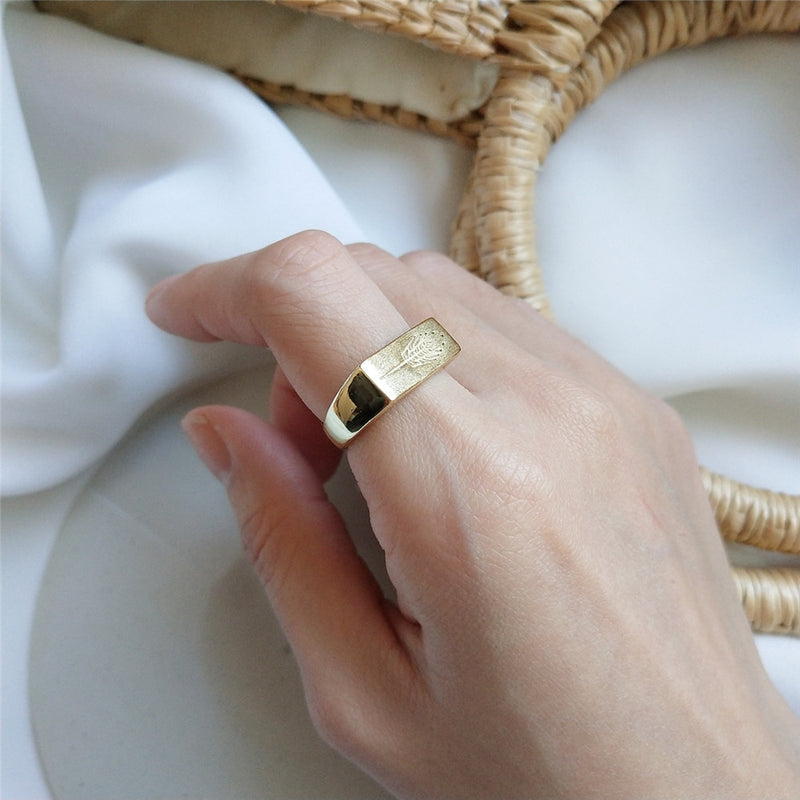 Wheat Grass Flower 14k Gold Ring – Kalyn & Co.